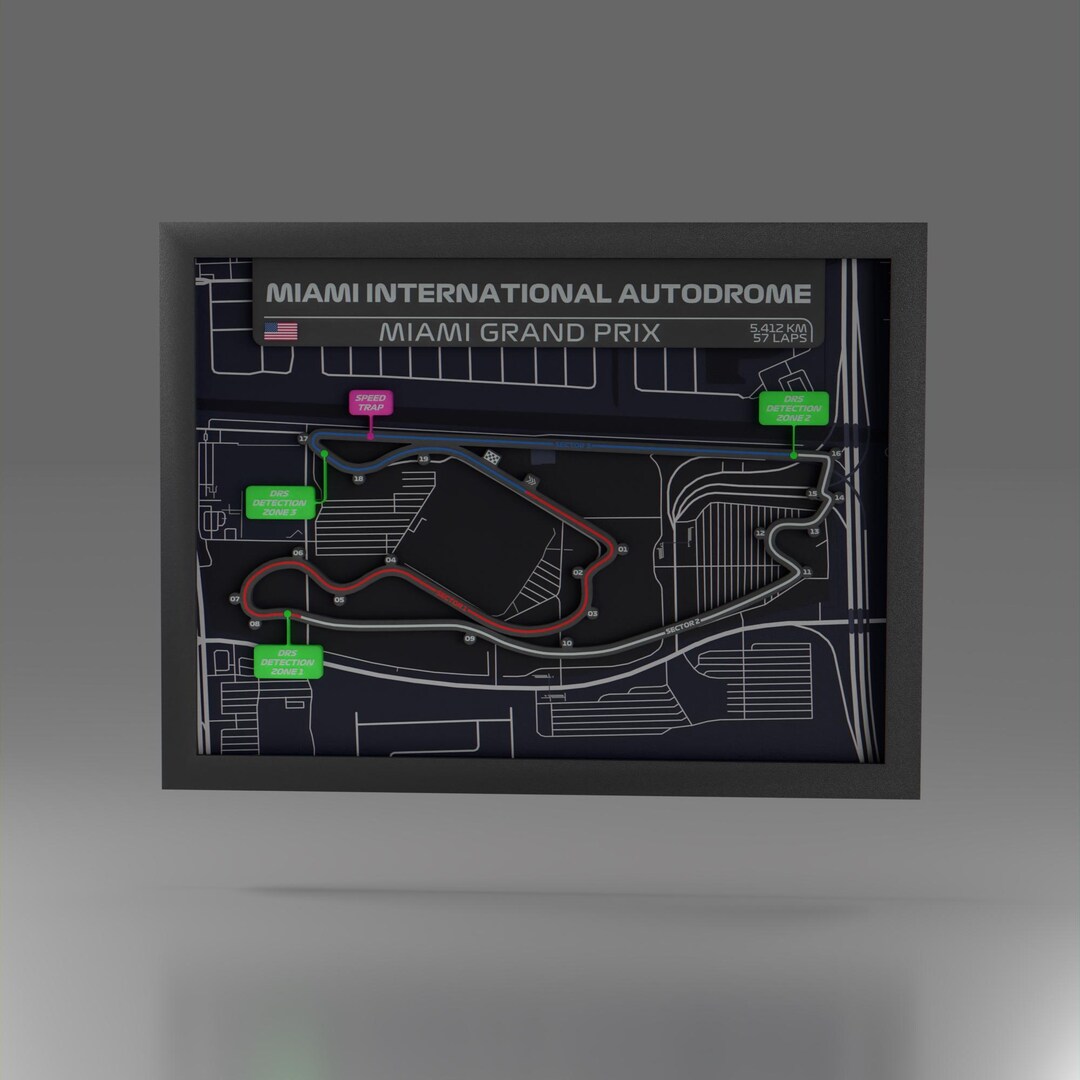 Formula One Miami International Autodrome - 3D Printed - 2025 - F1 Gift ...
