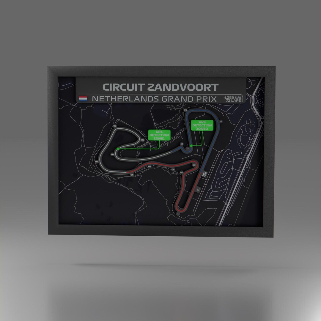 Formula One Circuit Zandvoort - 3D Printed - 2025 - F1 Gift Idea ...