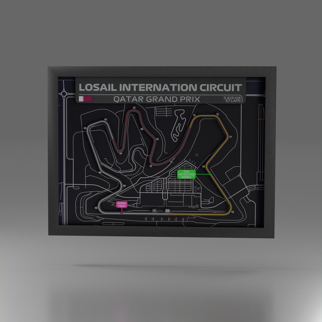 Formula One Losail International Circuit - 3D Printed - 2025 - F1 Gift ...