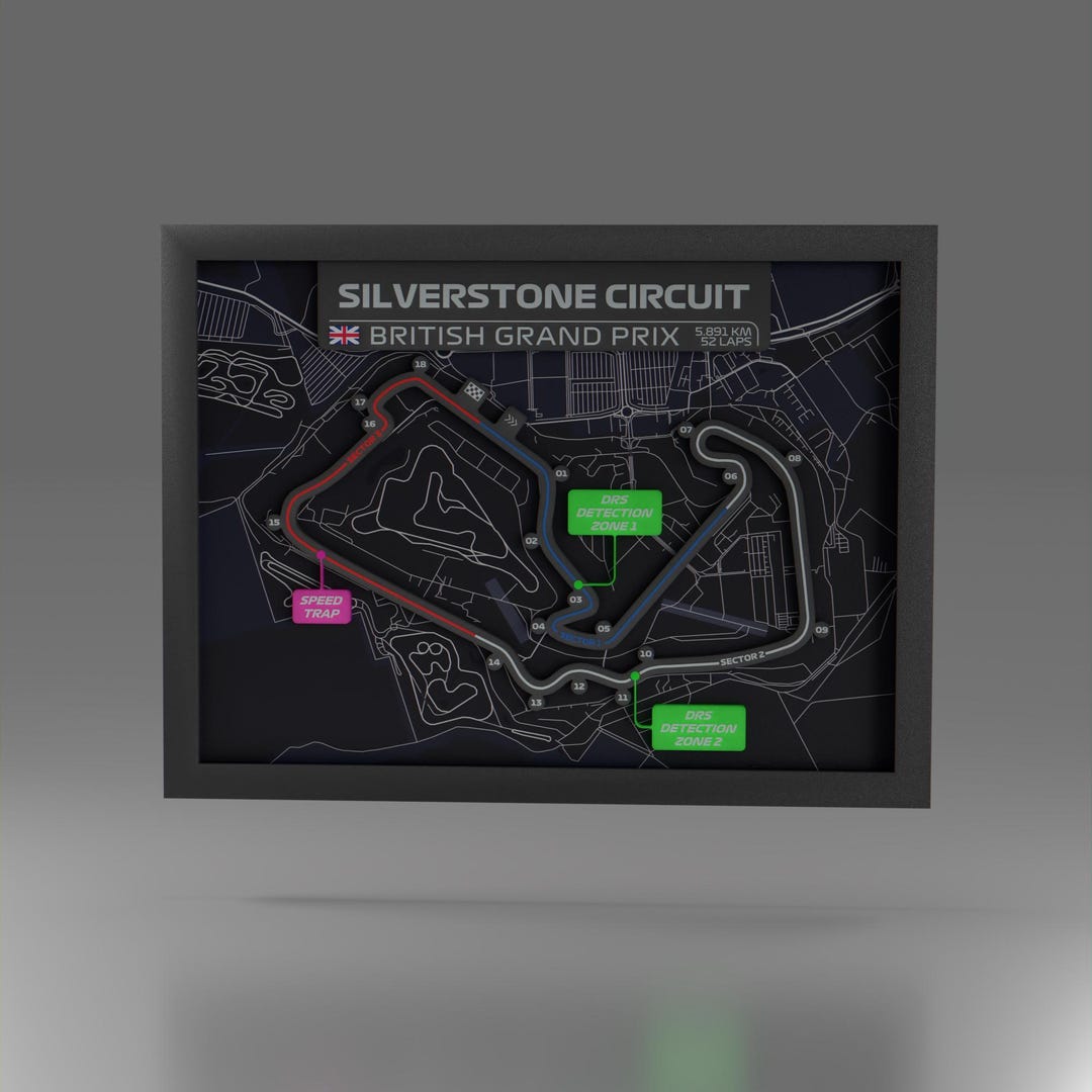 Formula One Silverstone Circuit - 3D Printed - 2025 - F1 Gift Idea ...