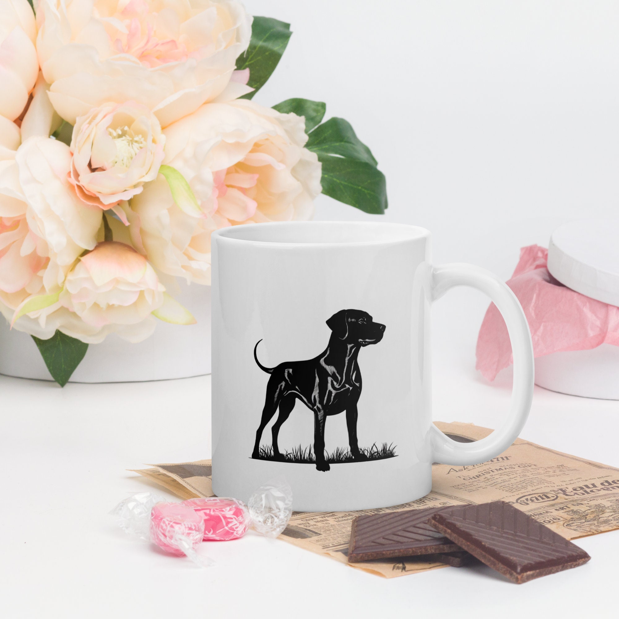 Rhodesian Ridgeback Black Silhouette Mug - Etsy
