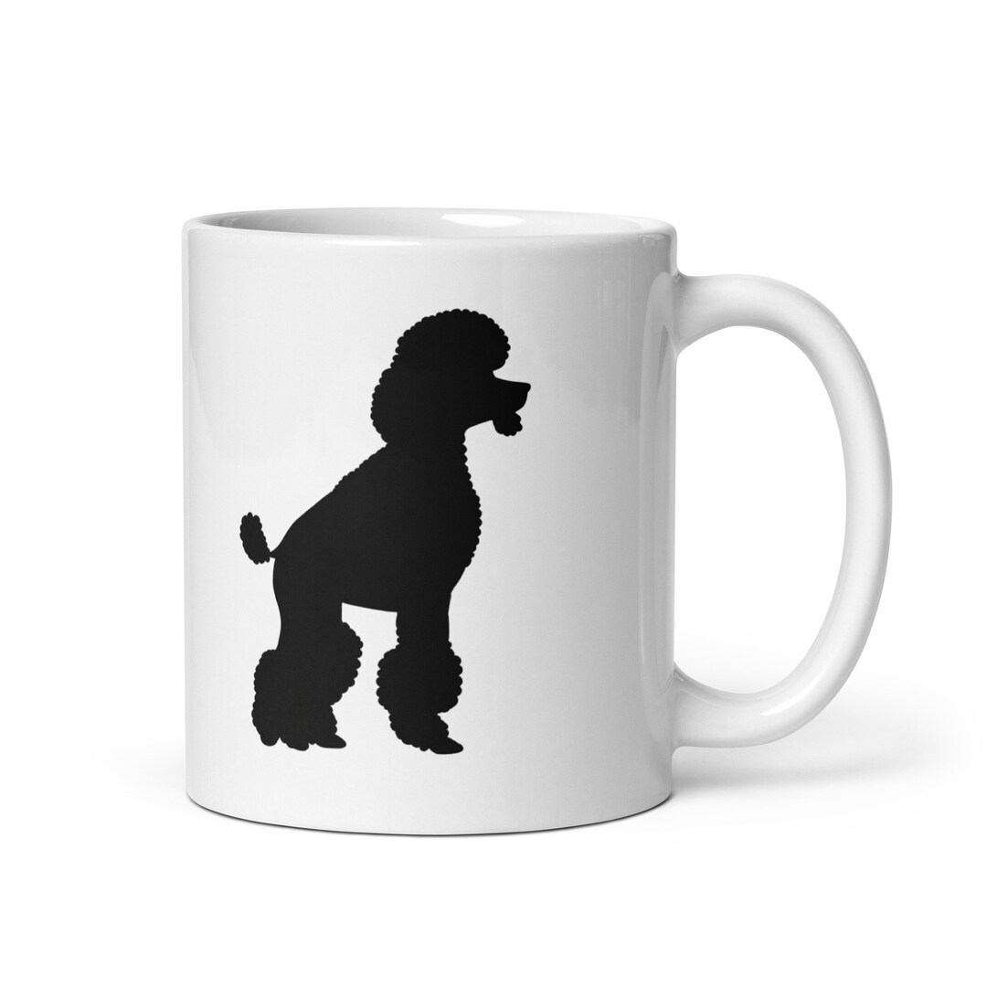 Poodle Black Silhouette Mug - Etsy