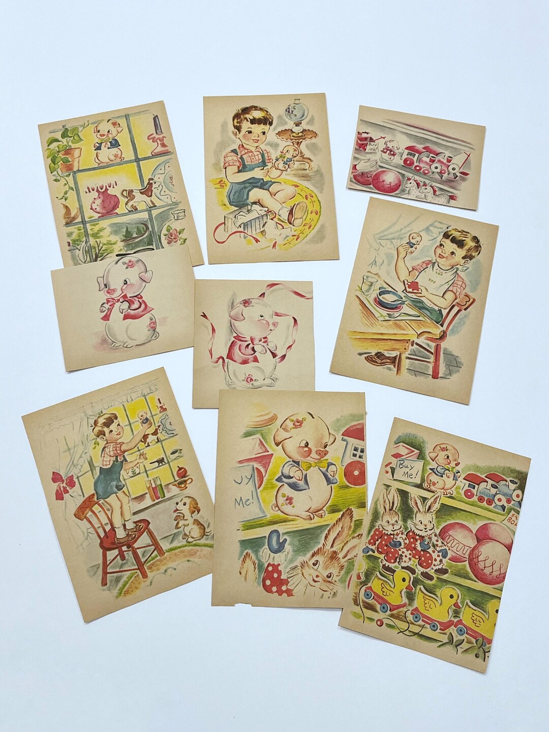 Authentic Vintage 1950s Children’s Books Ephemera for Junk Journaling ...