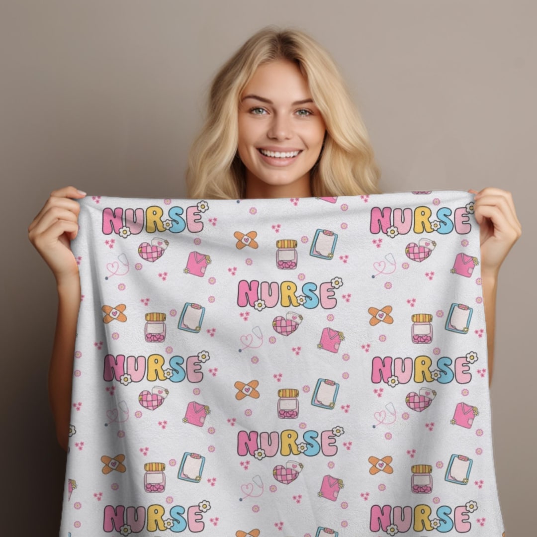 Nurse Blanket, Nursing Student Blanket, Velveteen Throw Blanket, Minky ...