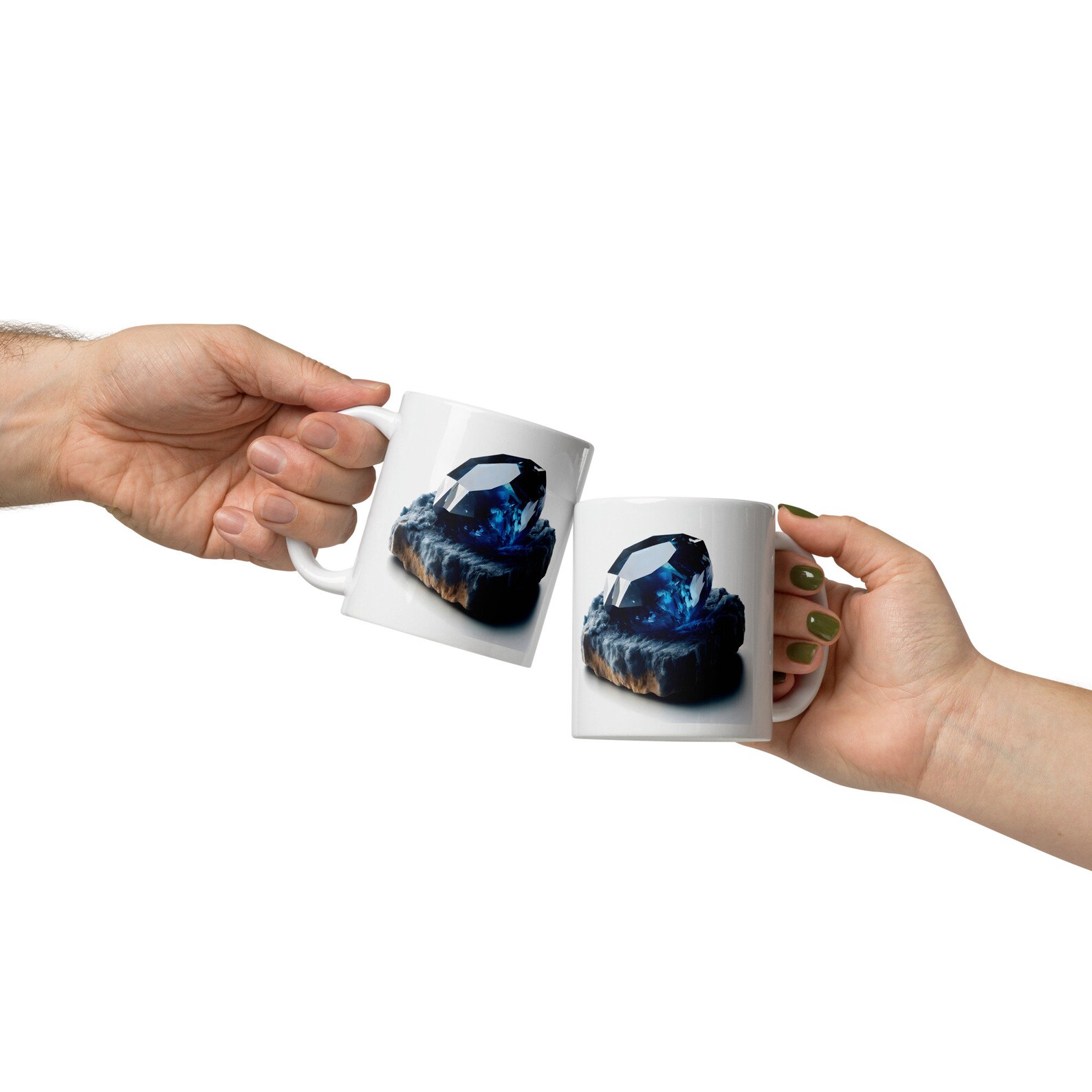 Sapphire Crystal Mug Glossy Vivid Pleasing Ceramic Modern Luxury ...