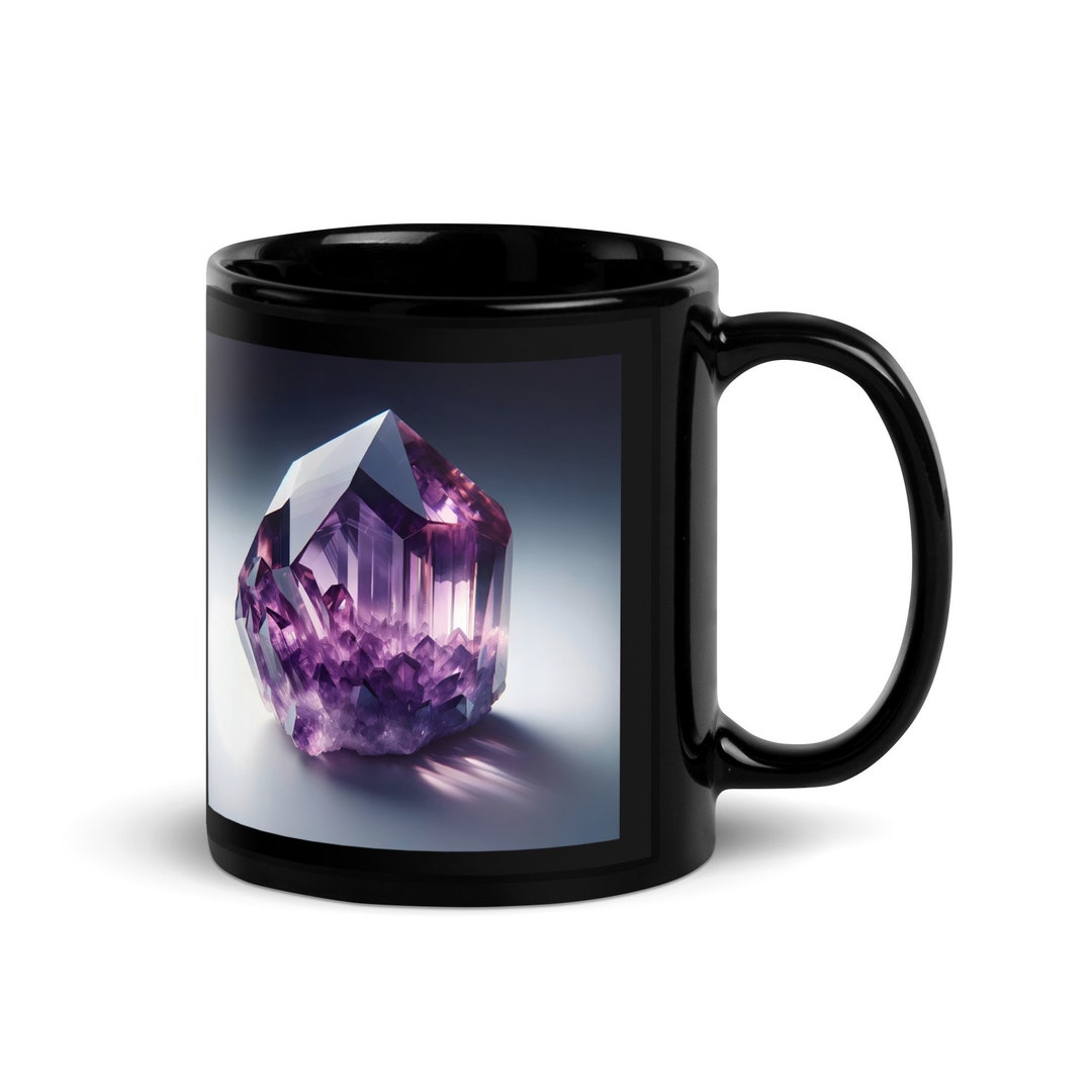 Amethyst Crystal Mug Glossy Vivid Pleasing Ceramic Modern Luxury ...
