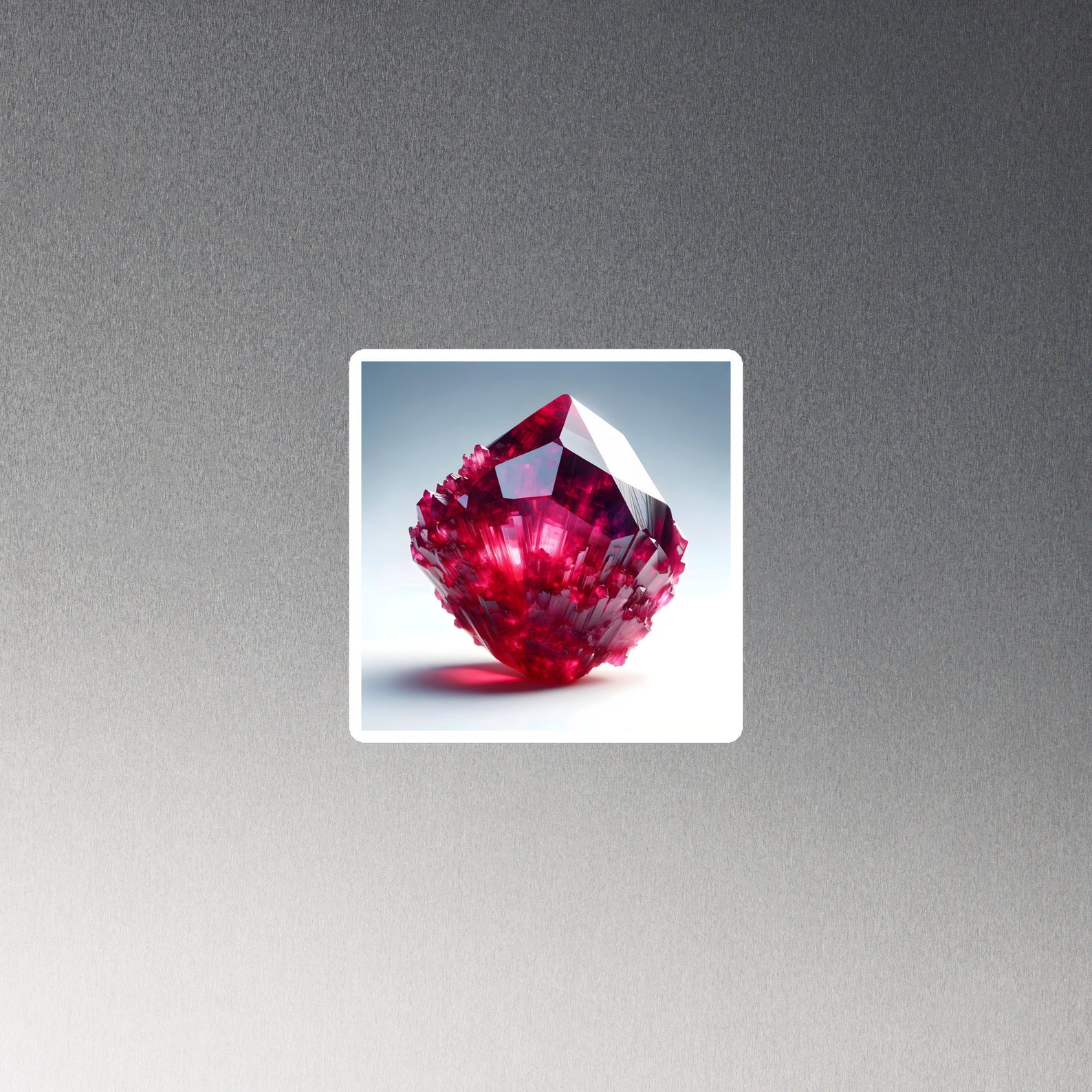 Ruby Crystal Fridge Magnet Modern Colorful Unique Vibrant Gems Decor ...