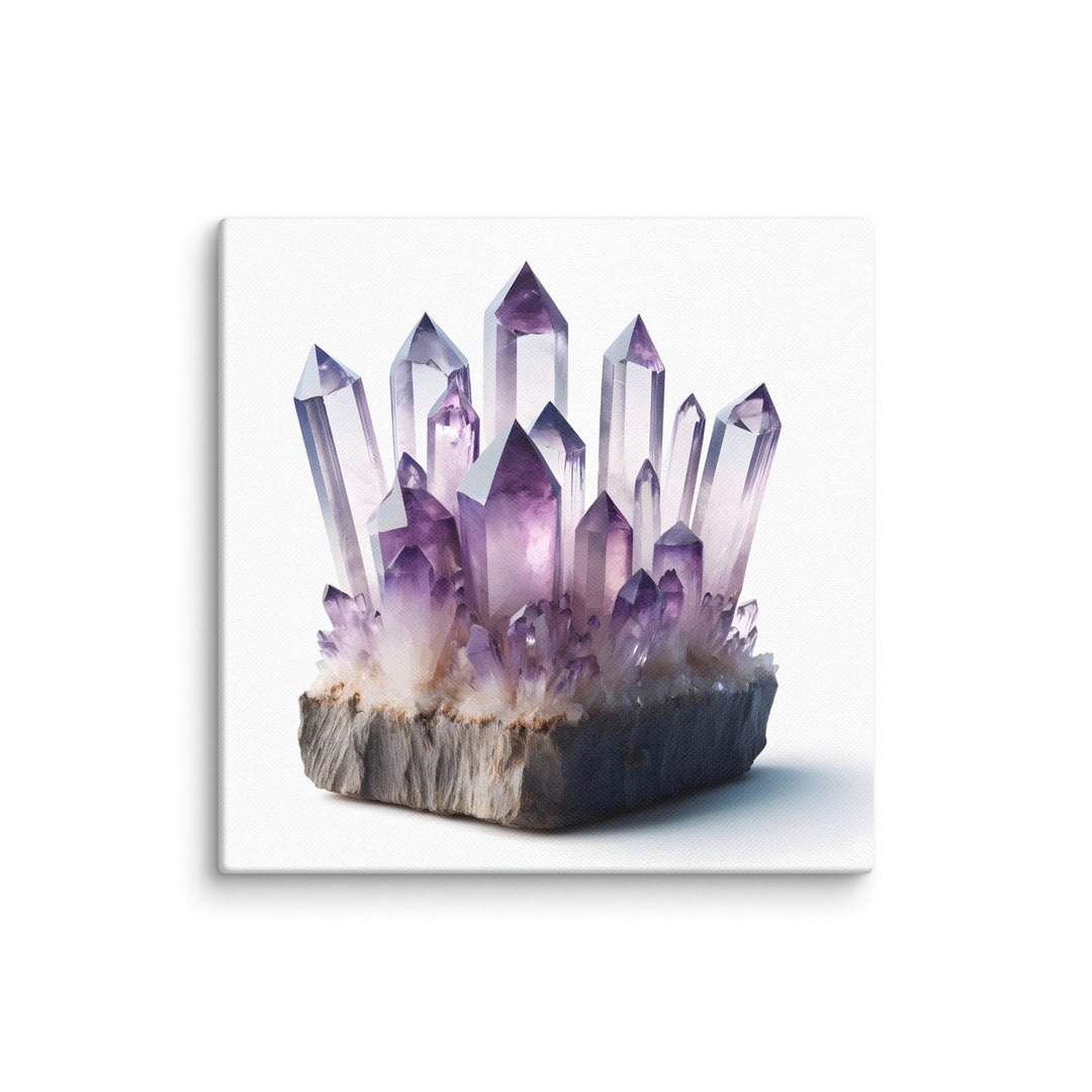 Amethyst Crystal CANVAS Painting Luxury Pleasing Modern Colorful ...