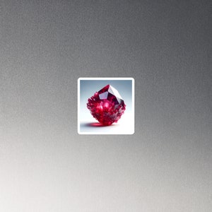 Ruby Crystal Fridge Magnet Modern Colorful Unique Vibrant Gems Decor ...