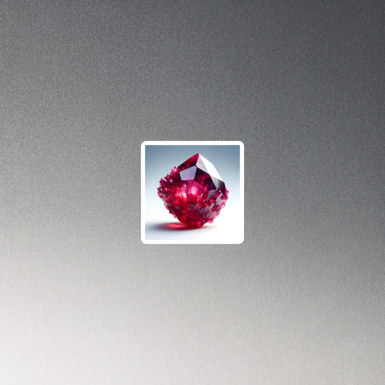 Ruby Crystal Fridge Magnet Modern Colorful Unique Vibrant Gems Decor ...