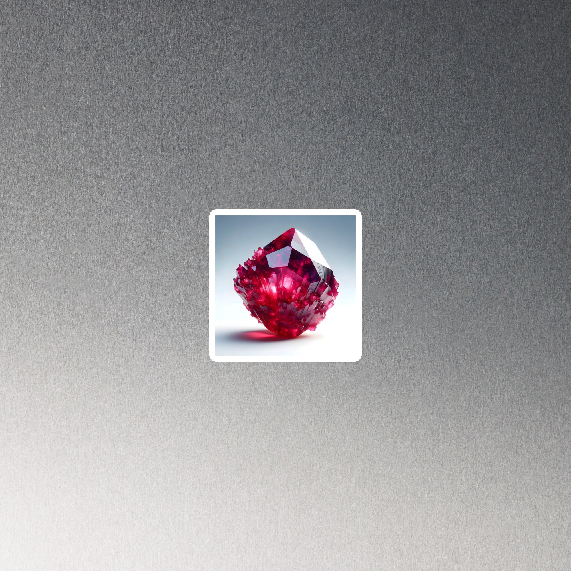 Ruby Crystal Fridge Magnet Modern Colorful Unique Vibrant Gems Decor ...