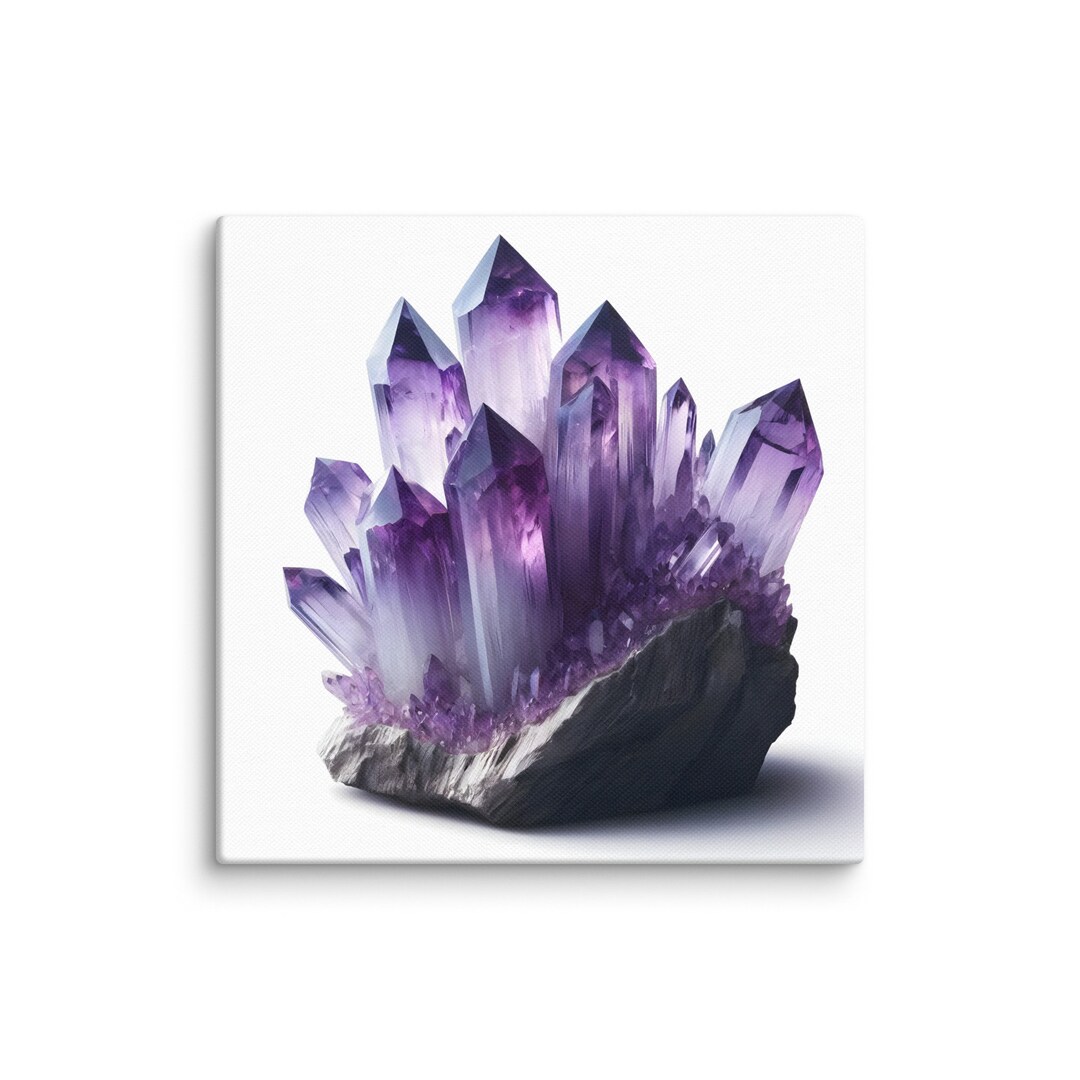 Amethyst Crystal CANVAS Painting Luxury Pleasing Modern Colorful ...