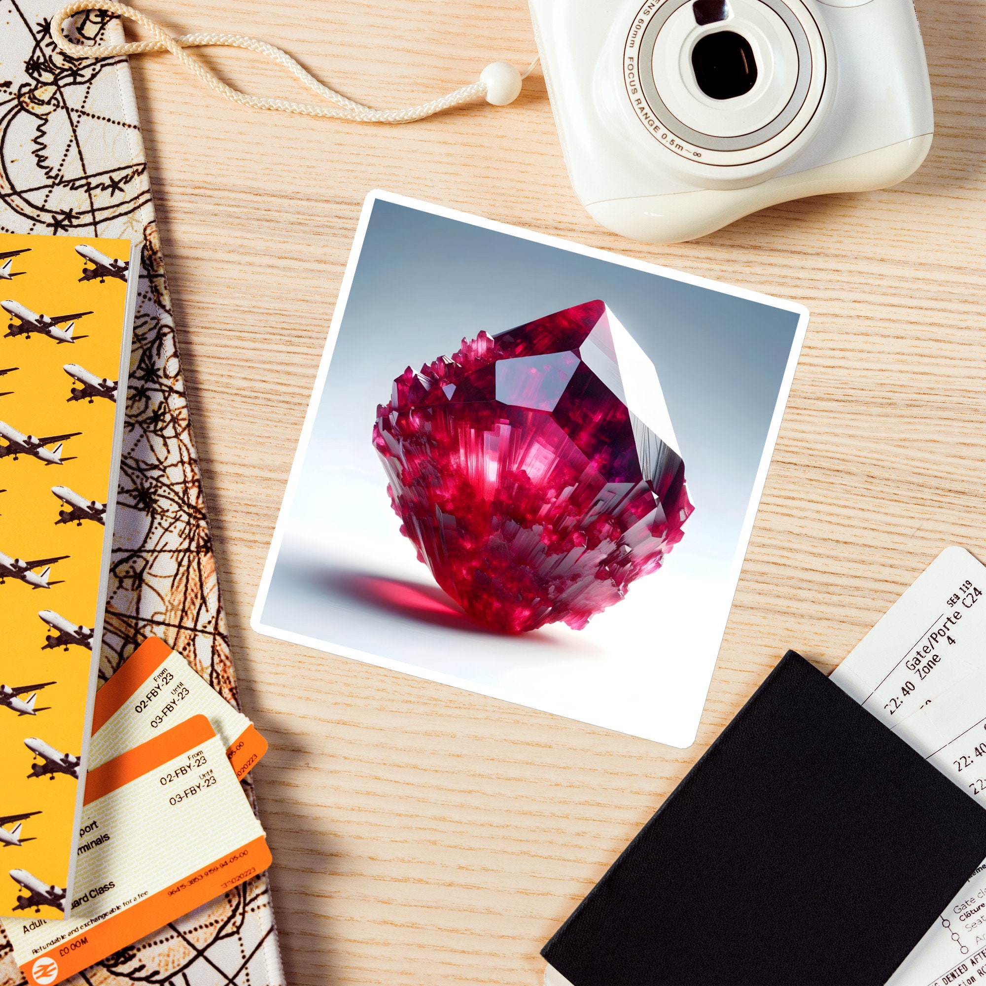 Ruby Crystal Fridge Magnet Modern Colorful Unique Vibrant Gems Decor ...
