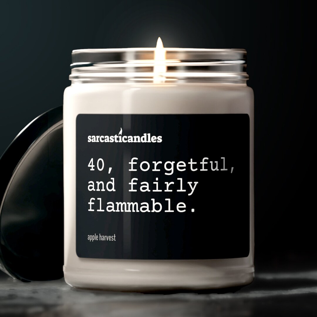 40 Forgetful and Flammable Birthday Candle / Birthday Gift / Funny ...
