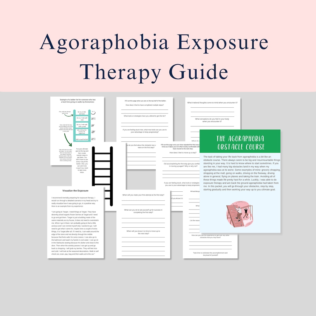 Agoraphobia Worksheet, Anxiety Worksheet Journal, Exposure Therapy ...