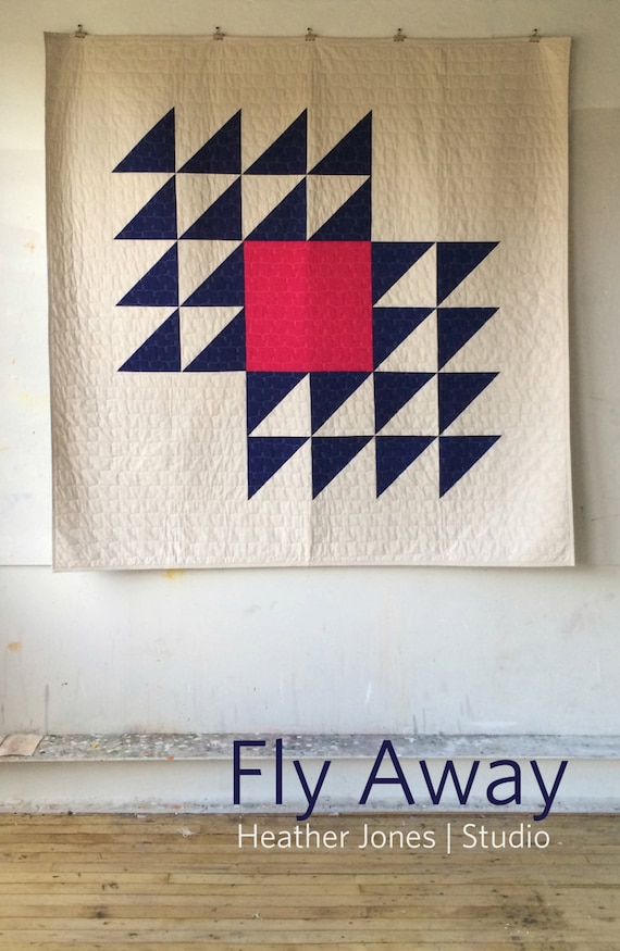 Fly Away a PDF Modern Quilt Pattern in Two Sizes by Heather - Etsy