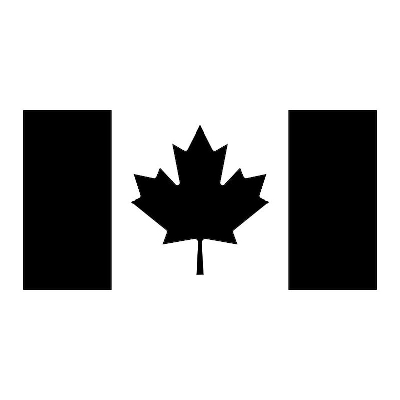Canadian Flag Vinyl Decal - Etsy