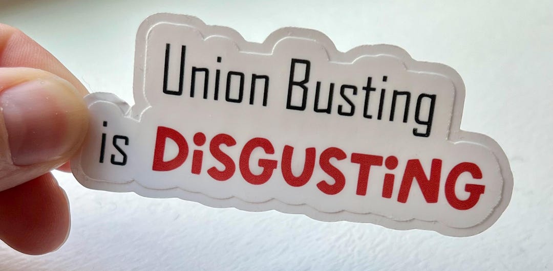 Union Busting is Disgusting Vinyl Sticker - Etsy