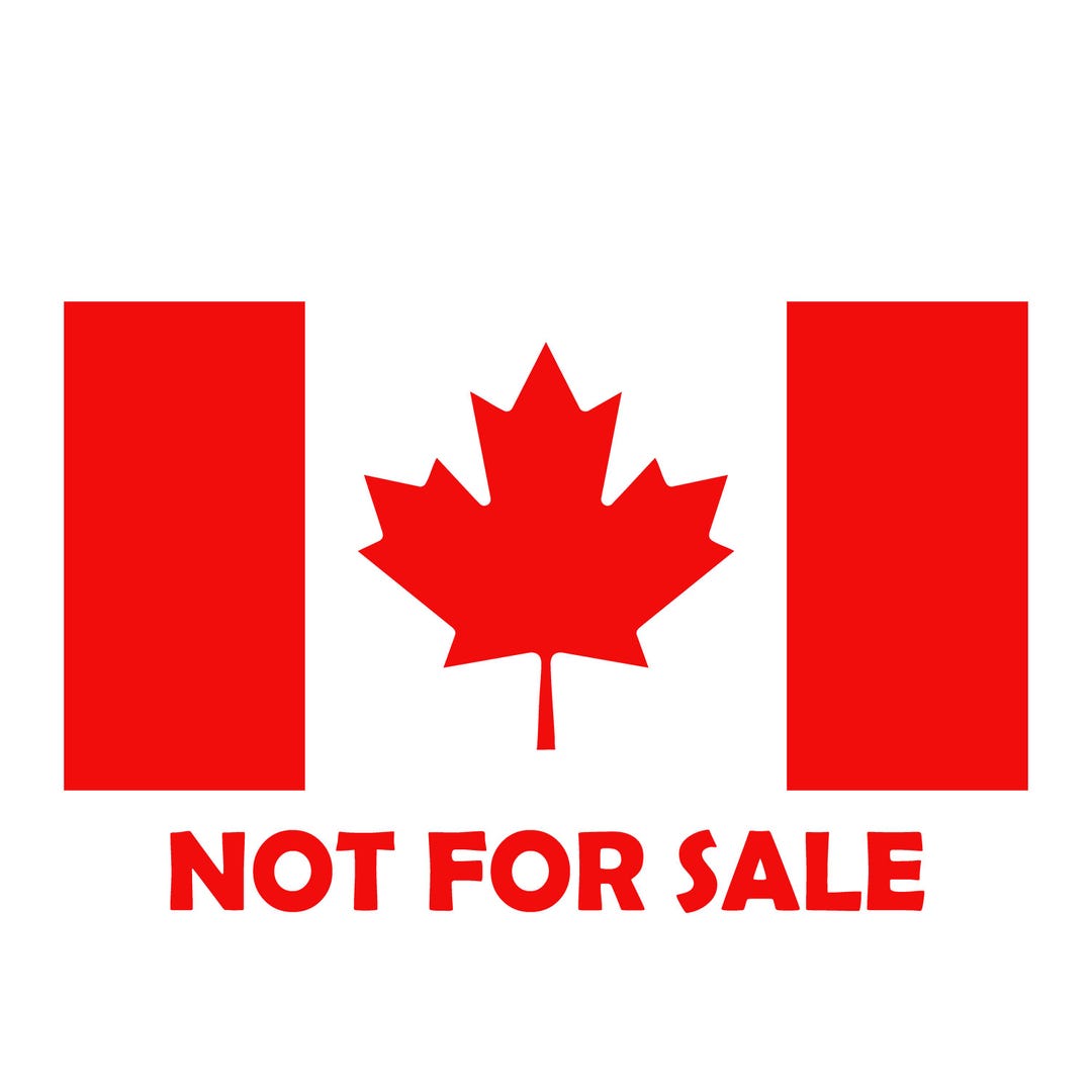 Canada Not for Sale Vinyl Decal - Etsy