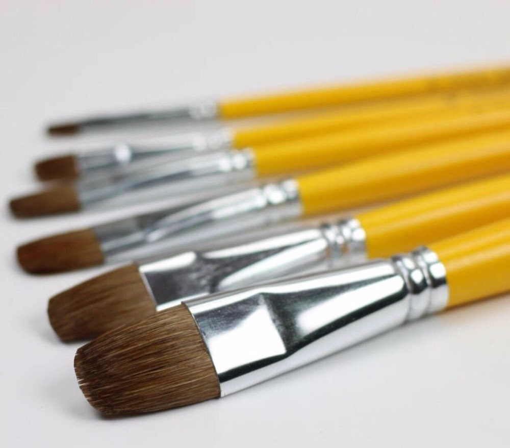 Premium 6-piece Art Brush Set Artist Brushes for Watercolor, Acrylic ...