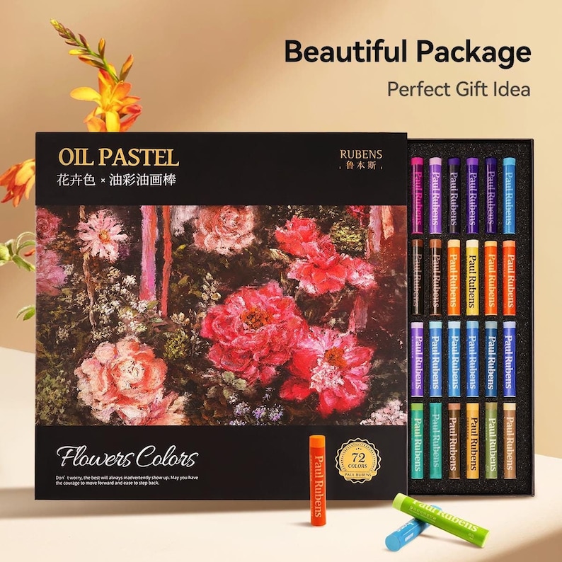 72 Colors Oil Pastels Set | Professional Soft and Vibrant Crayons for ...