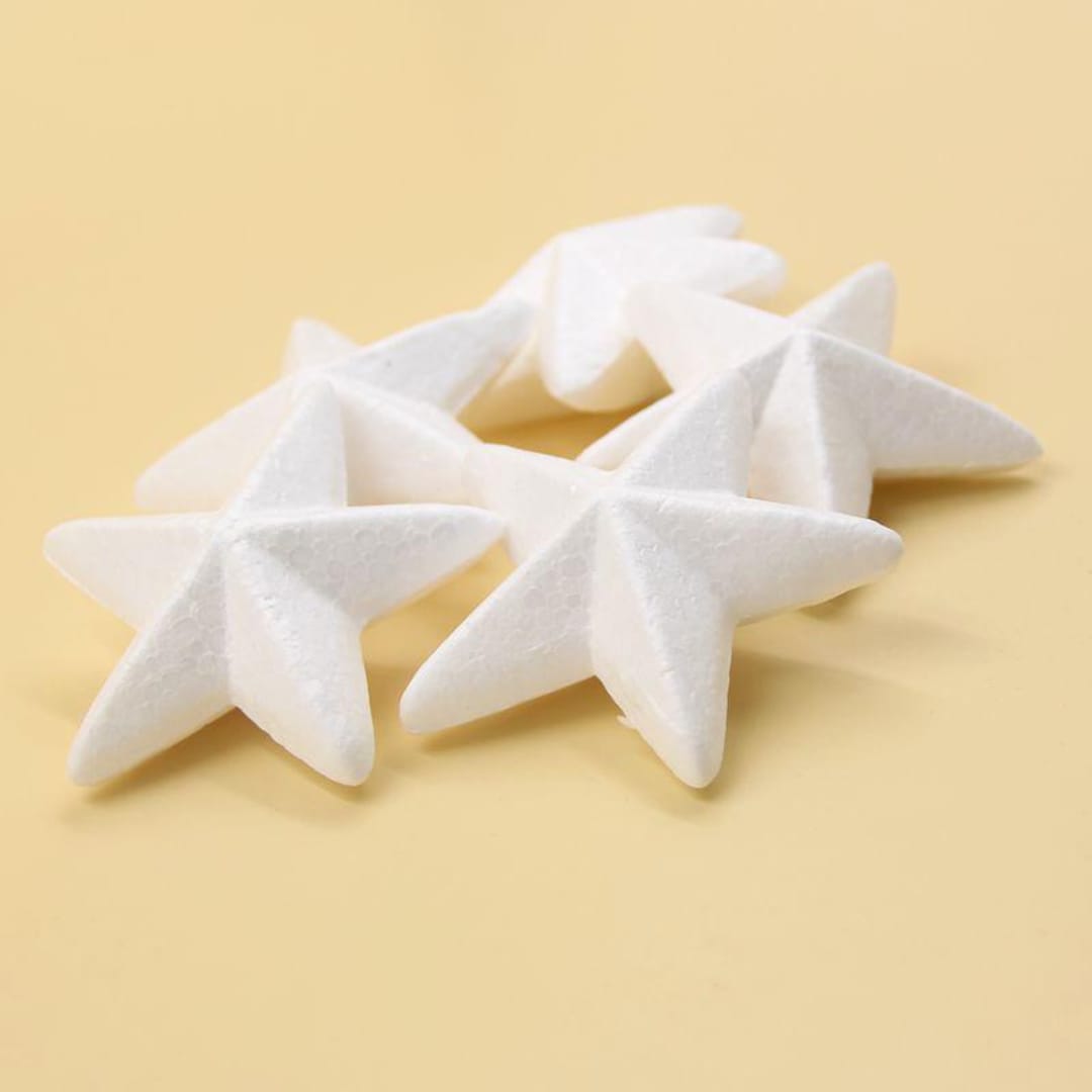 10-pcs White Styrofoam Stars | Polystyrene Foam Shapes for DIY ...