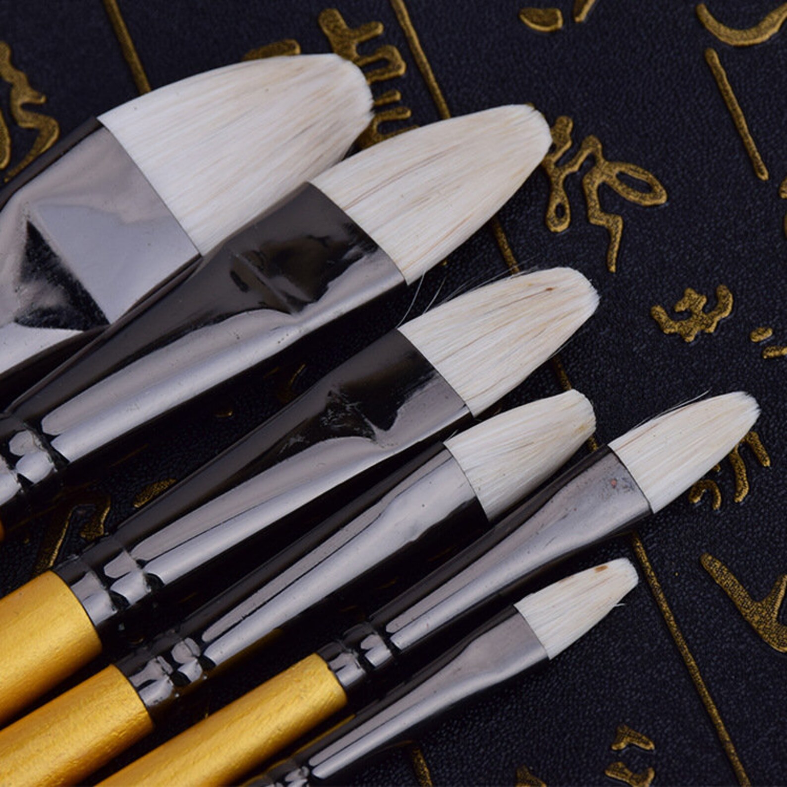 Paint Brush Set | 6 Pieces | Art Brushes for Watercolor, Arcrylic, Oil ...