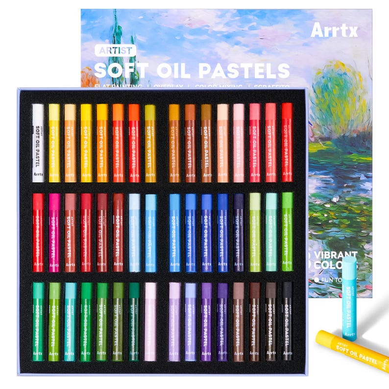 Oil Pastels 48/72 Colors Set | Professional Soft Oil Crayons for ...