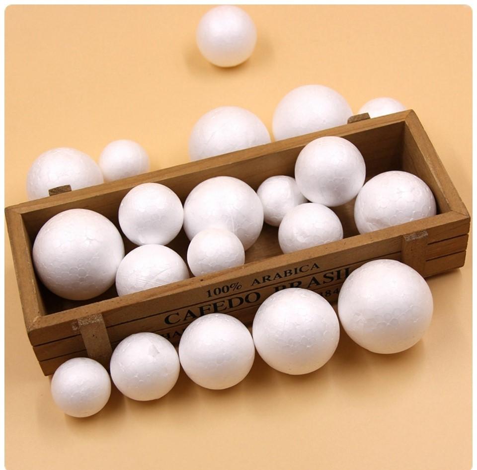 20-pcs Polystyrene Styrofoam Balls | White Foam Balls for Christmas ...