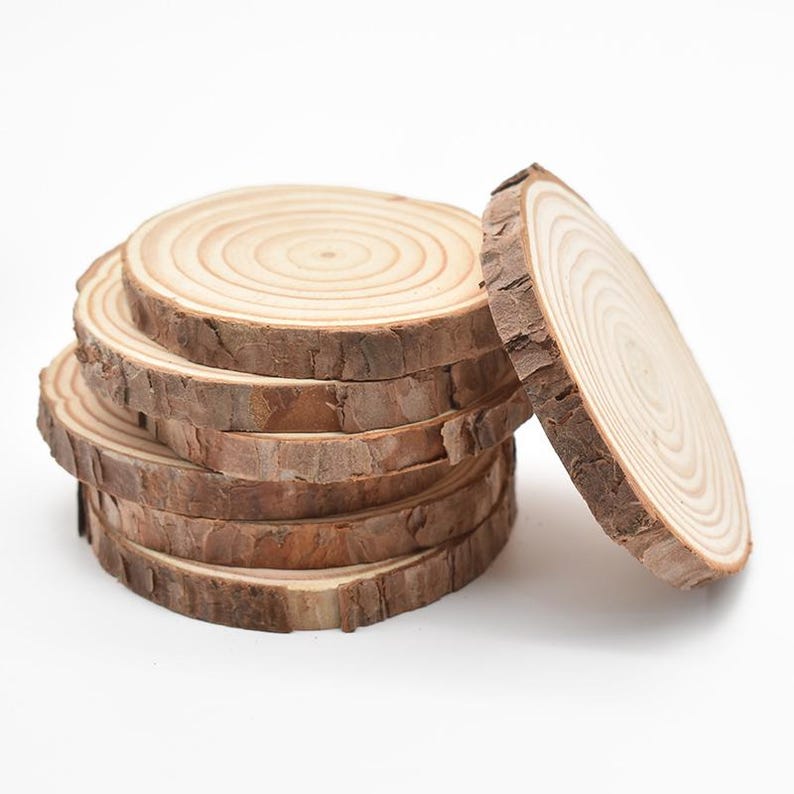 Natural Wood Slice | Pine Wood Rounds | Wood Rounds for DIY Crafts ...