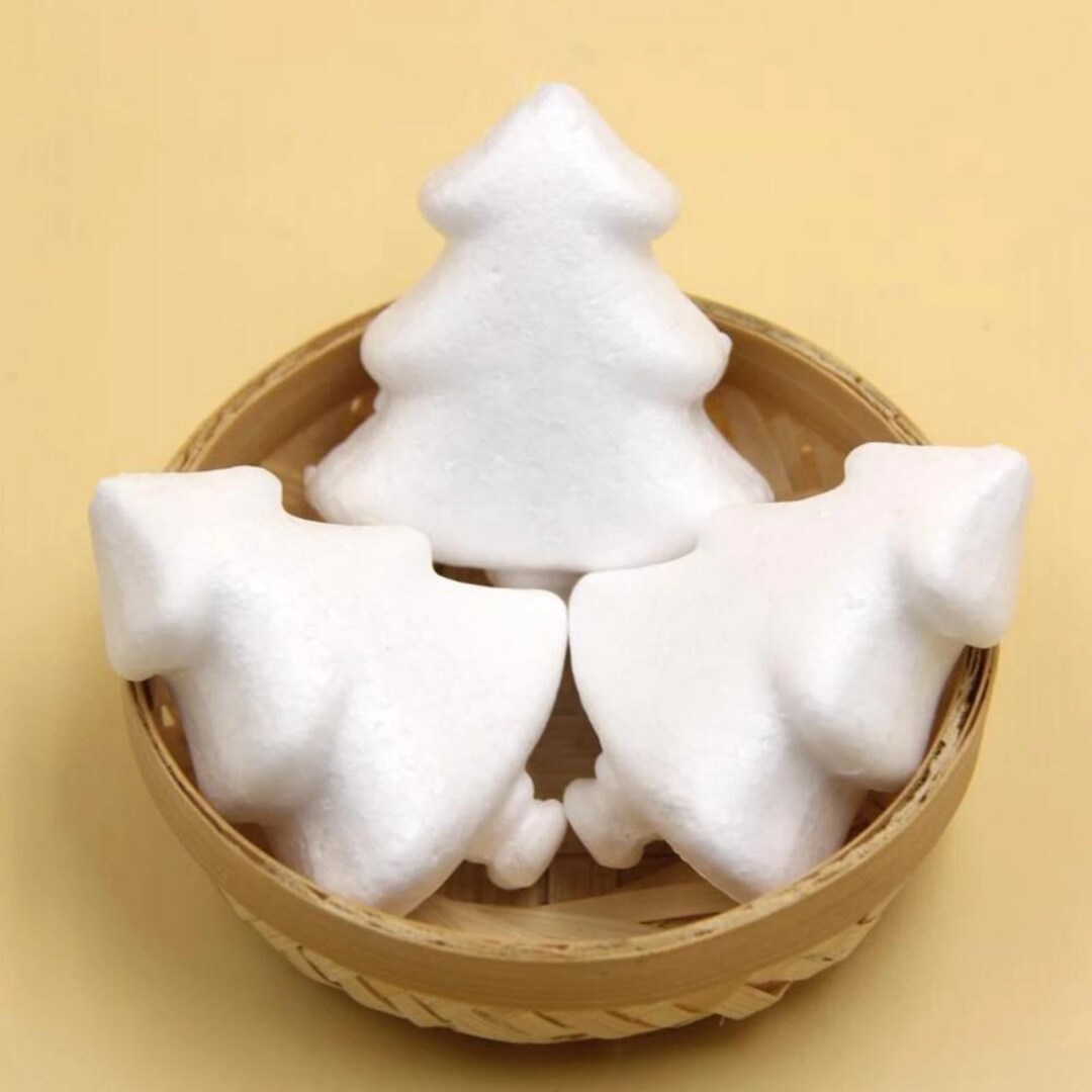 10-pcs White Styrofoam Christmas Trees | Polystyrene Foam Shapes for ...