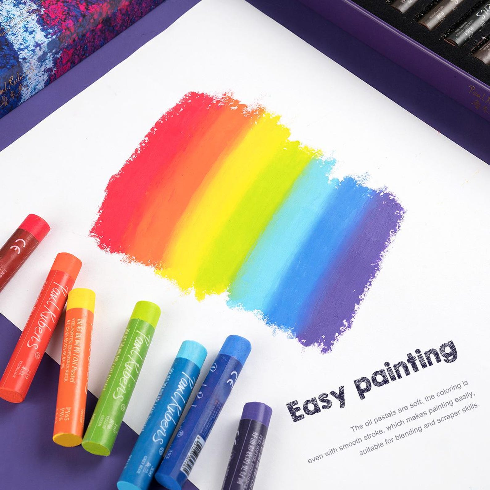 Soft Oil Pastels | 72 Colors | Non-toxic Oil Pastels for Artists | High ...