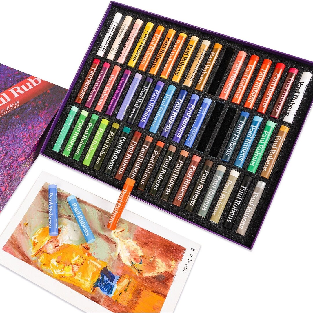 Premium Soft Oil Pastels Set | 50 Vibrant Colors | Perfect for Artists ...