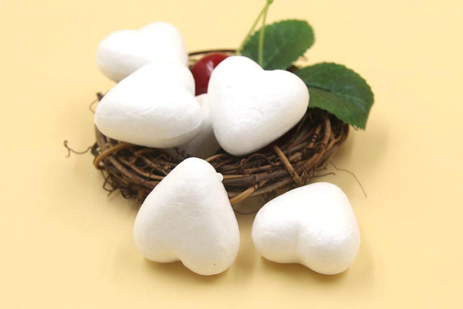 50 Pcs White Styrofoam Heart | Polystyrene Hearts for DIY Christmas ...