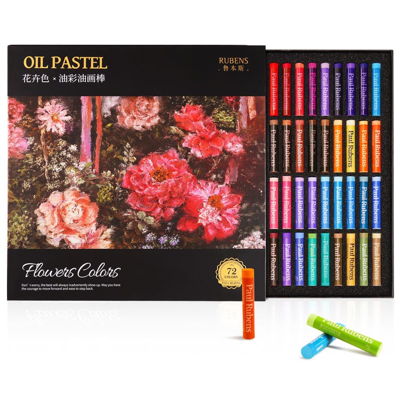 72 Colors Oil Pastels Set | Professional Soft and Vibrant Crayons for ...