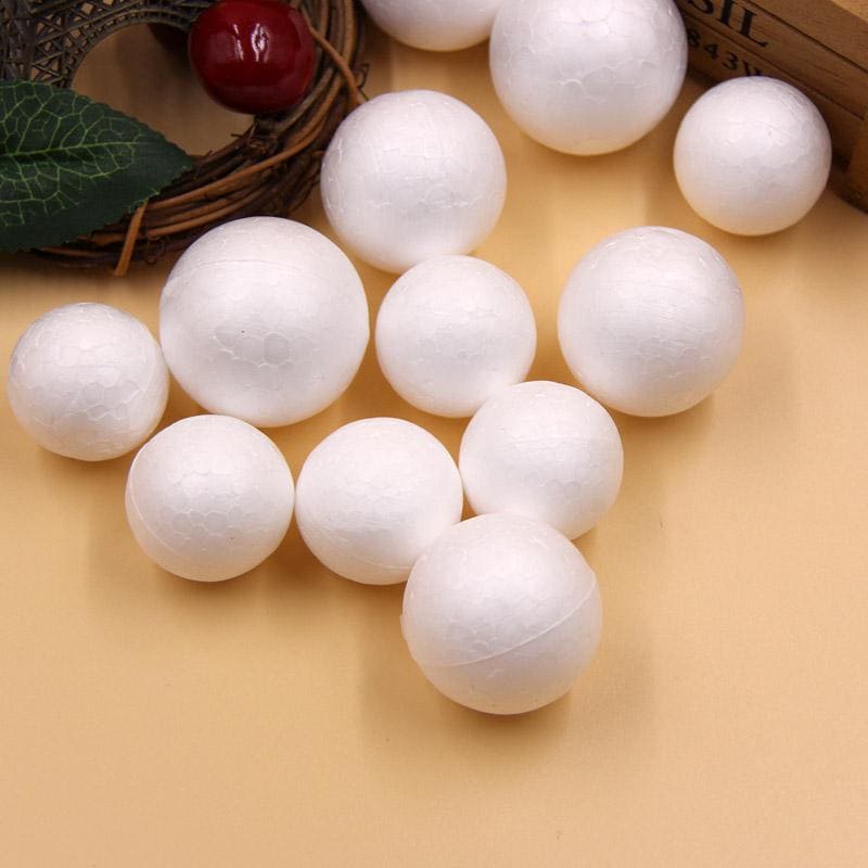 20-pcs Polystyrene Styrofoam Balls | White Foam Balls for Christmas ...