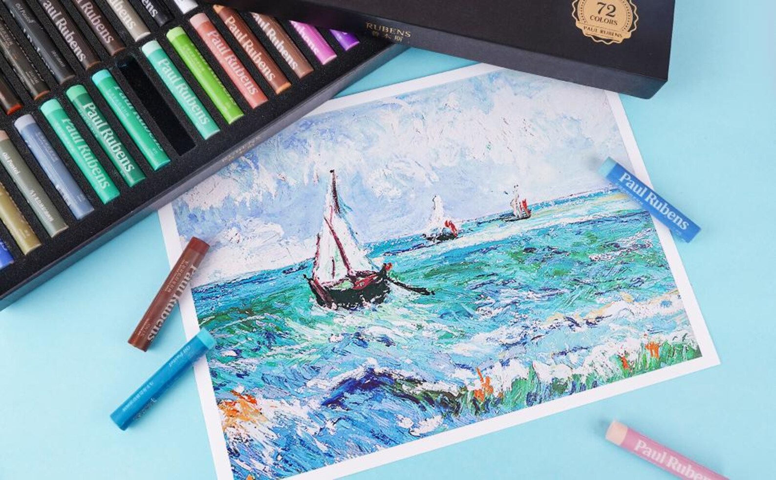 Soft Oil Pastels | 72 Colors | Non-toxic Oil Pastels for Artists | High ...