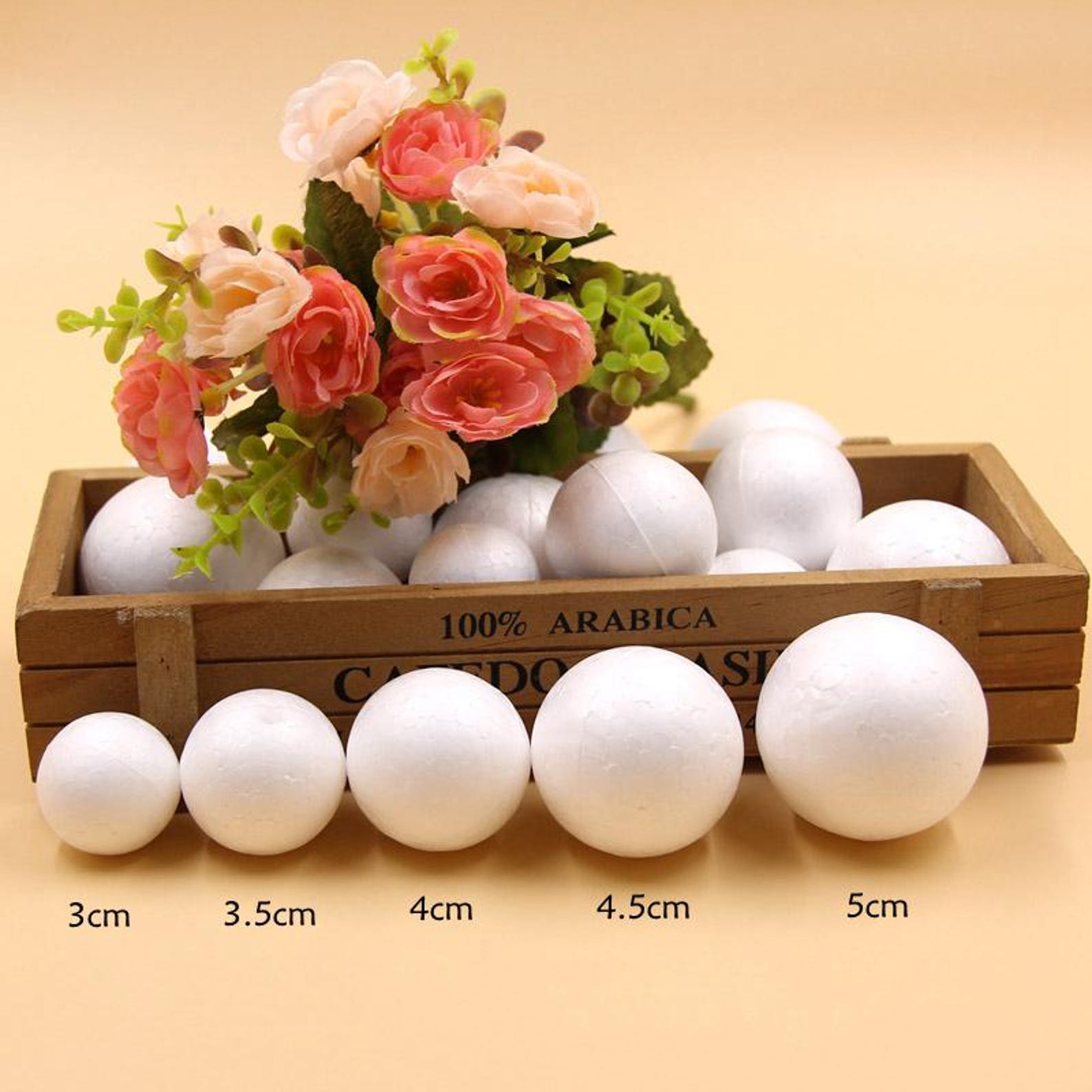 20-pcs Polystyrene Styrofoam Balls | White Foam Balls for Christmas ...