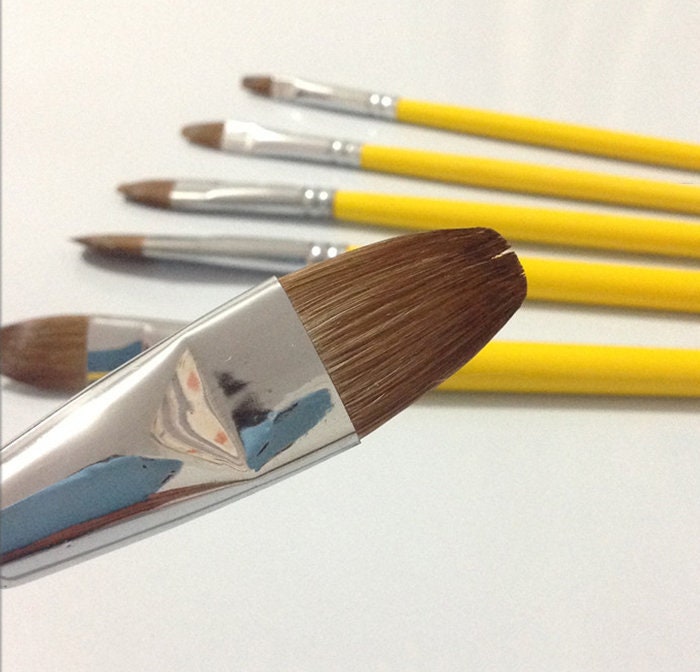 Premium 6-piece Art Brush Set Artist Brushes for Watercolor, Acrylic ...