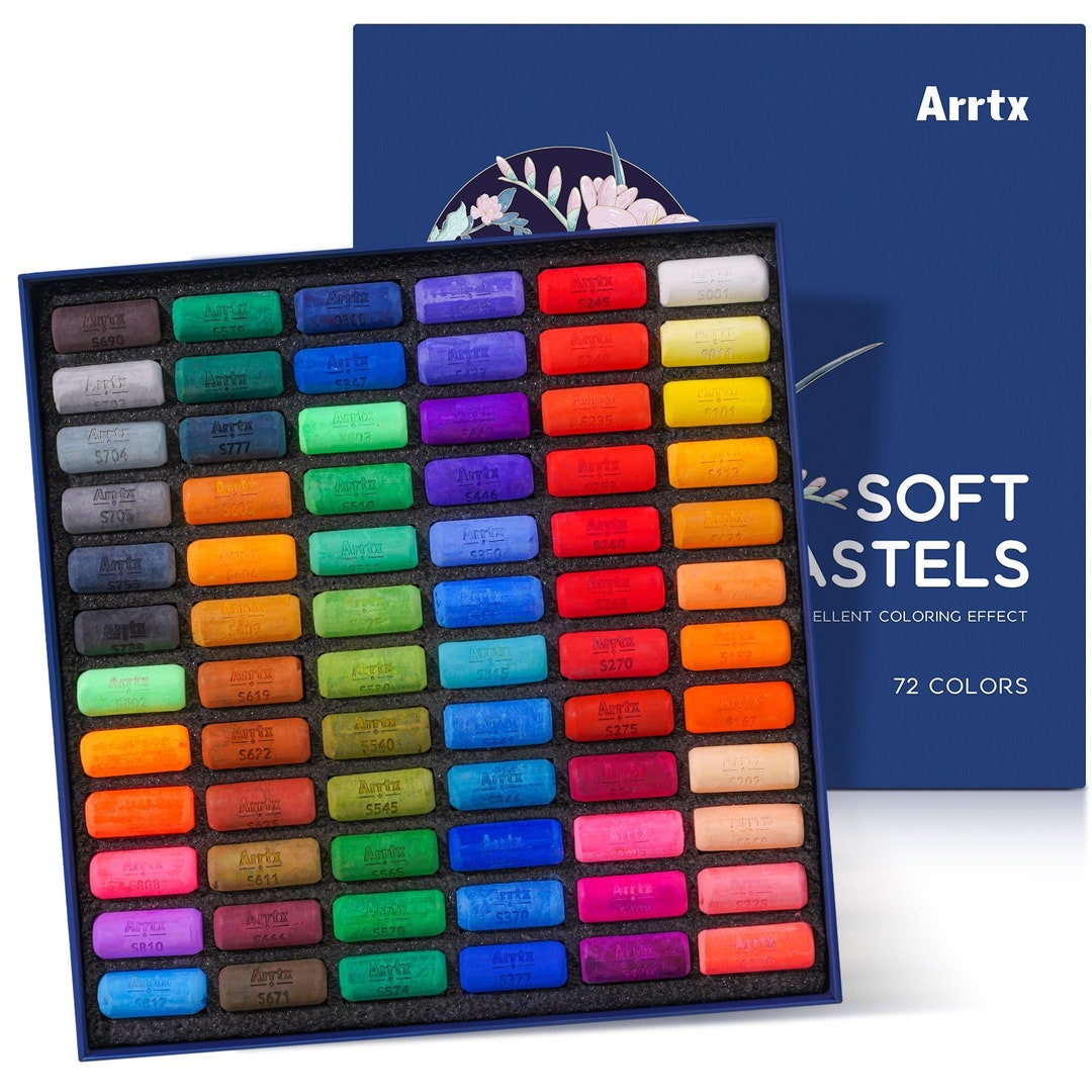 Soft Pastels Art Supplies | 48/72 Assorted Colors Chalk Pastels ...