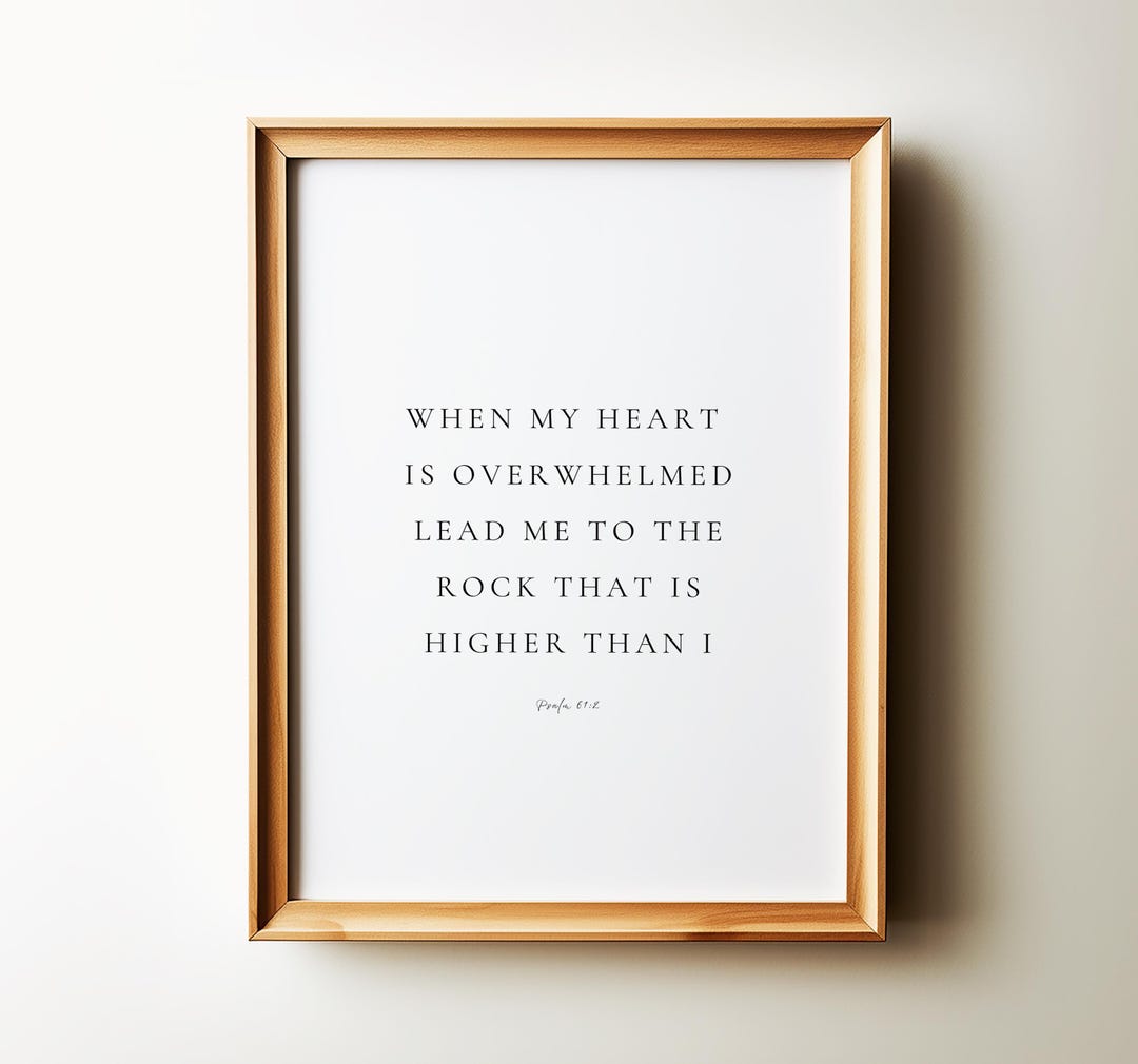 Psalm 61:2 Lead Me to the Rock That is Higher Than I Scripture Art ...