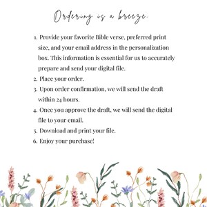 Custom Bible Verse Wall Art, Personalized Scripture Poster, Christian ...