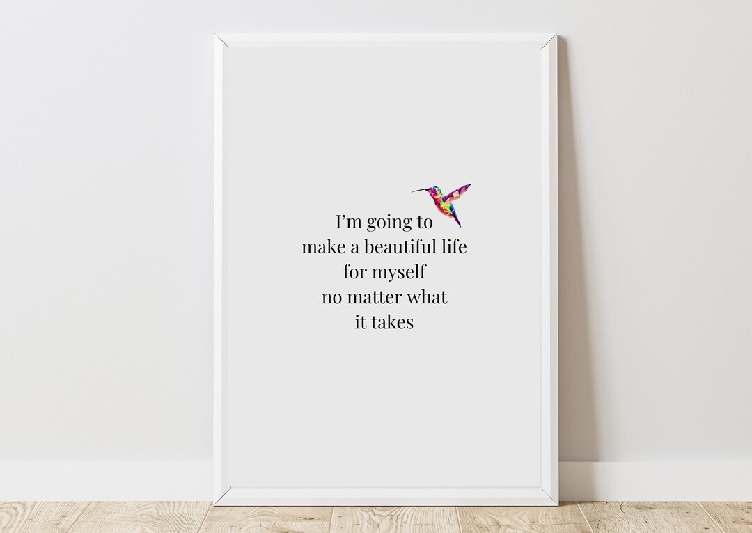 Motivational Poster Positive Affirmation Print Minimalist Bird Wall Art ...