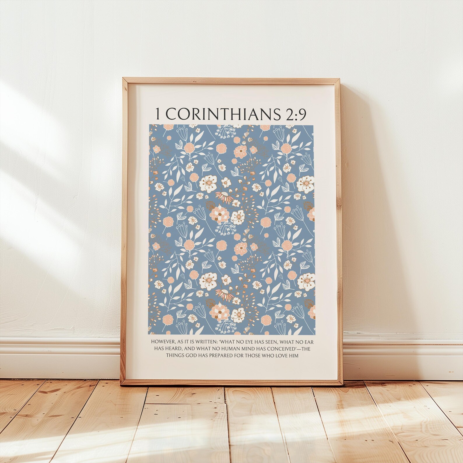 Neutral Christian Wall Art, Floral Christian Wall Decor, Modern ...