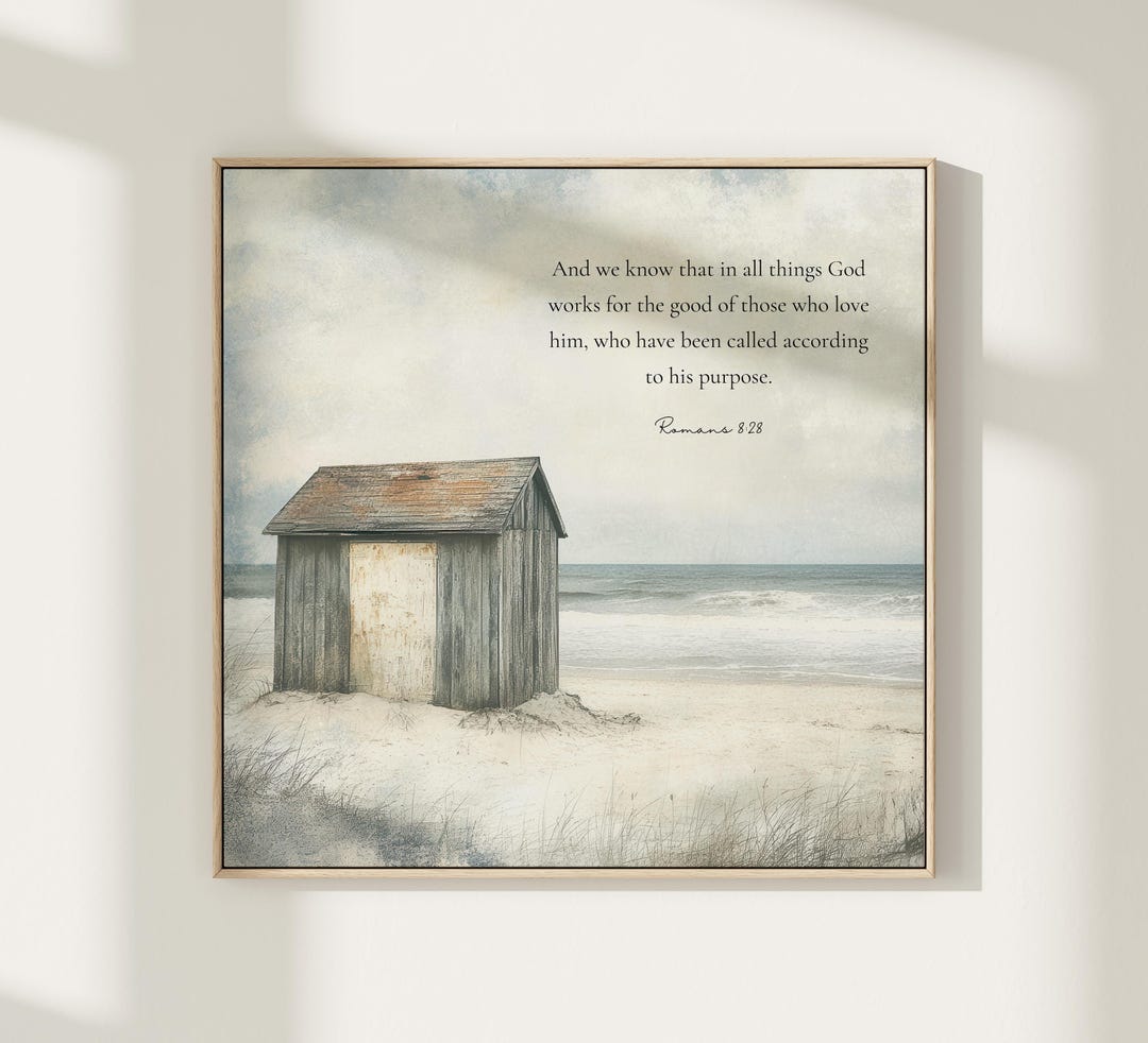 Bible Verse Square Wall Art, Modern Minimalist Christian Home Decor ...