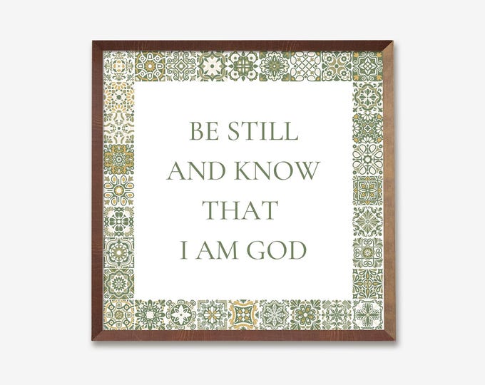 Abstract Scripture Christian Art Prints Psalm 46 Set of 3 PRINTED Be ...