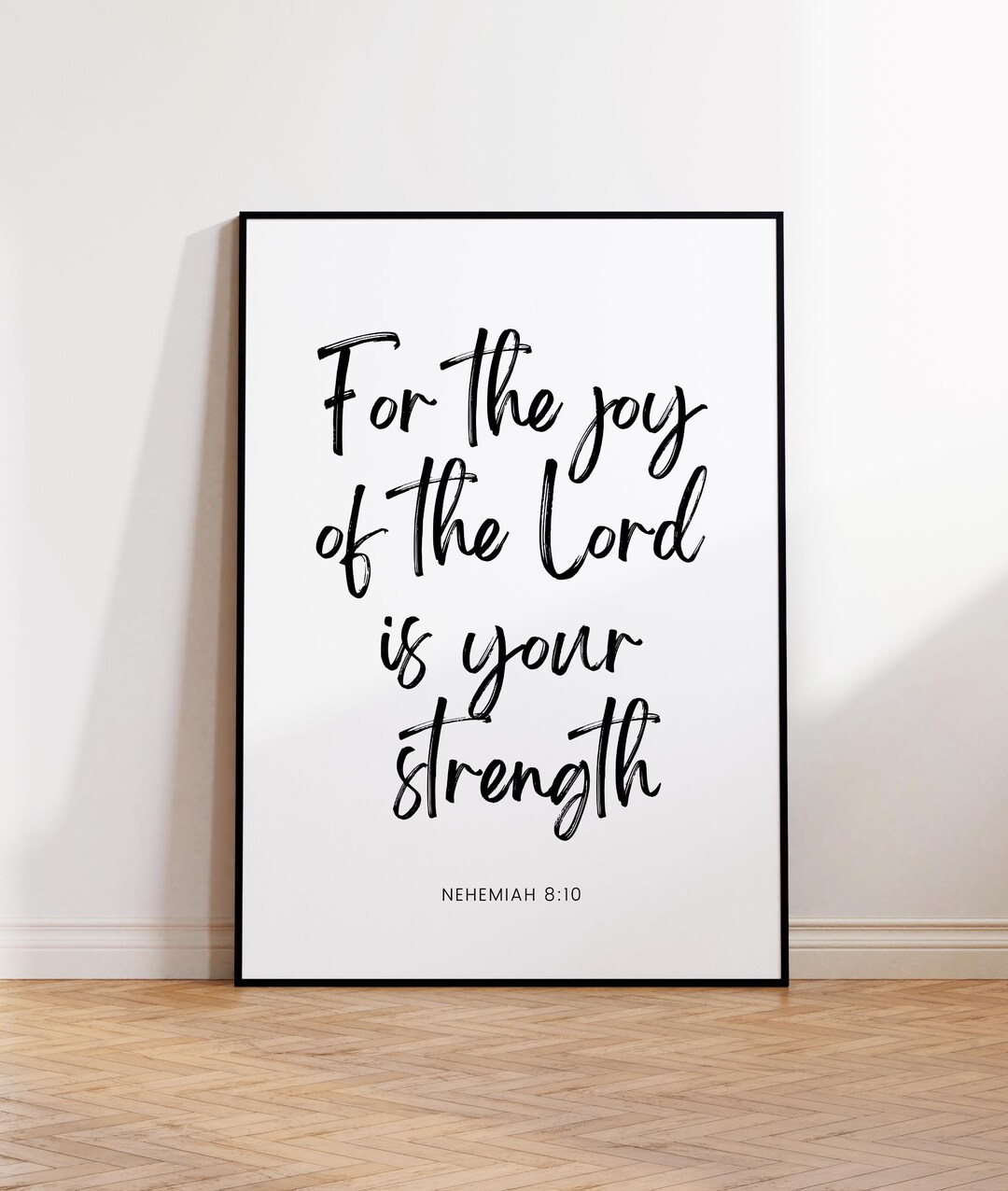 Nehemiah 8:10 Bible Verse Poster Bible Verse Wall Art Scripture Art ...