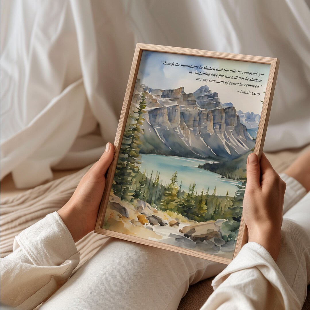 Bible Verse Wall Art, Isaiah 54:10 My Unfailing Love for You Will Not ...