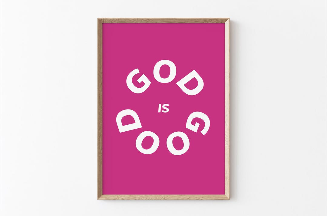 Pink God is Good Christian Wall Art Poster, Inspirational Scripture ...