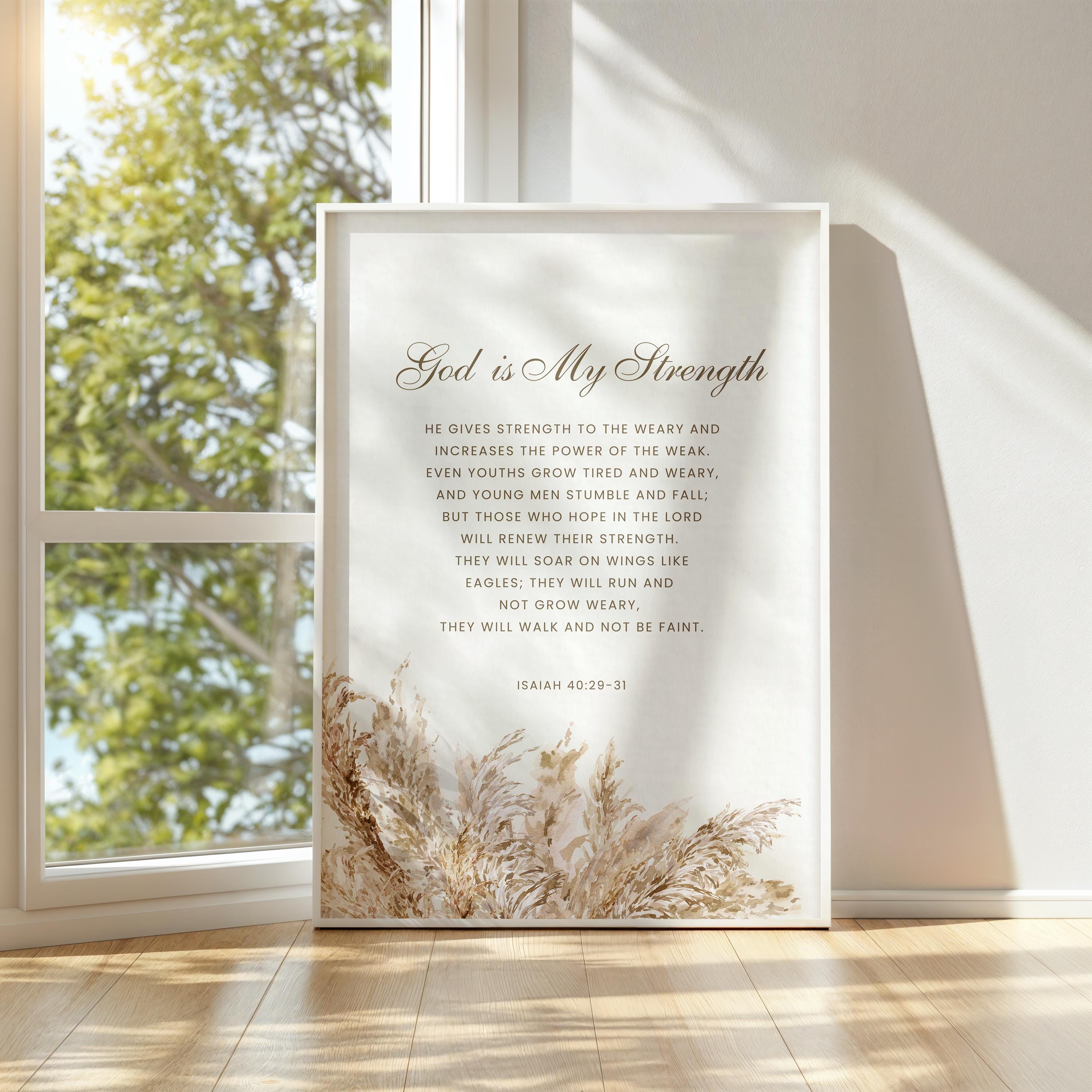 Isaiah 40:29-31, Bible Verse Wall Art, Bible Verse Poster, Scripture ...